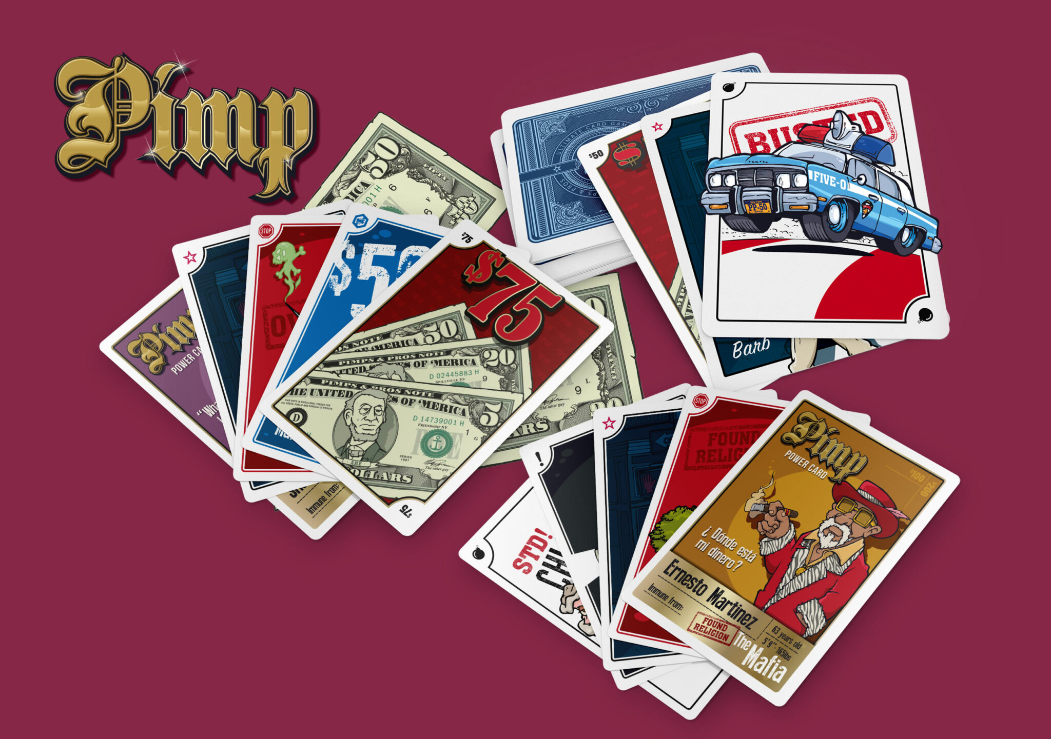 Pimps 'n Pros Card Game - Two Bees Gaming